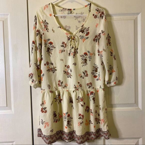 Element | Dresses | Element Boho Floral Paisley Cream Dress | Poshmark